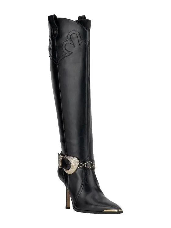 Jessica Simpson Kenzin Knee High Western Boots - Black Lxvcll