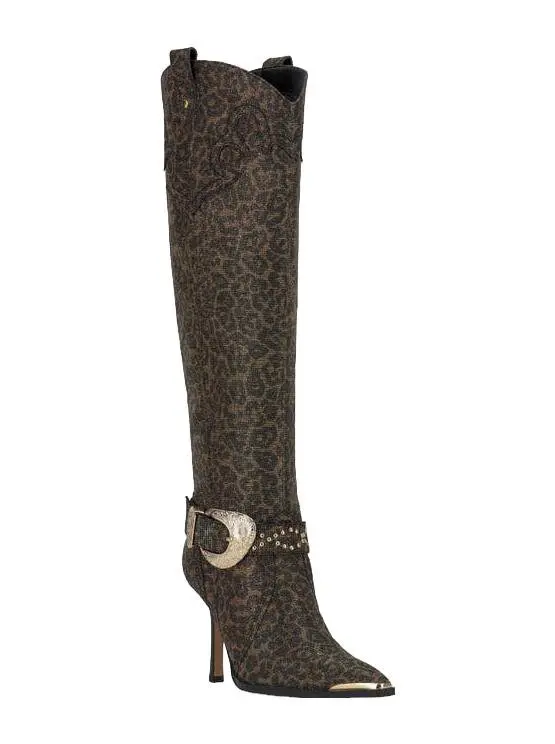 Jessica Simpson Kenzin Knee High Western Boots - Natural