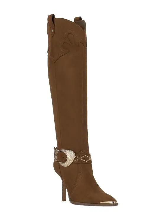 Jessica Simpson Kenzin Knee High Western Boots - Safari Brown