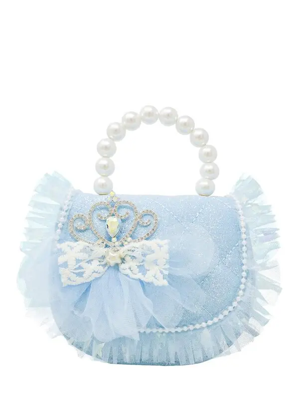 PUTTISU Princess Tiara Handbag - Ice Blue Sparkle