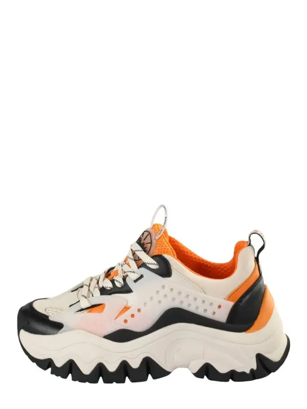 BUFFALO BOOTS Platform Trail Sneakers - Cream/orange/black