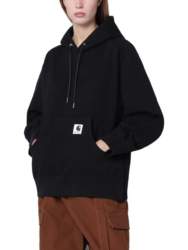 SACAI X CARHARTT WIP Cotton Hoodie - Black
