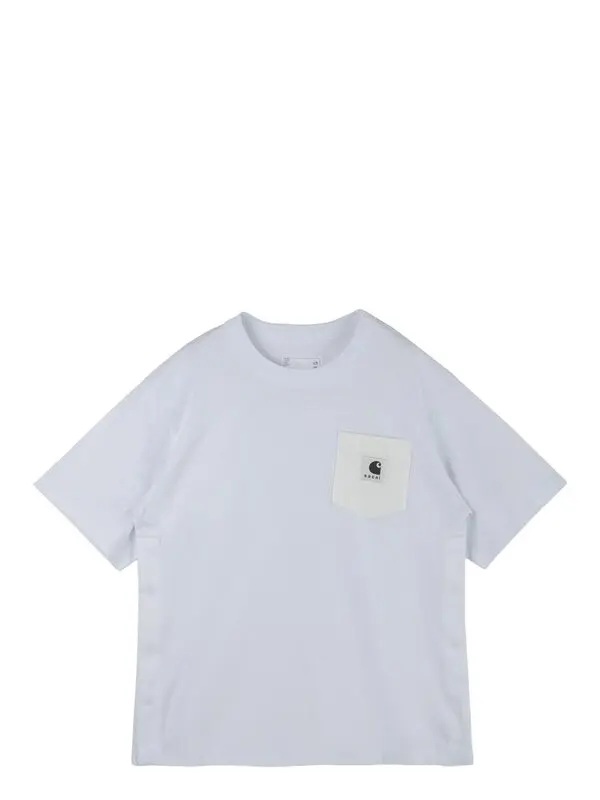 SACAI X CARHARTT WIP Cotton T-shirt With Logo Patch - White