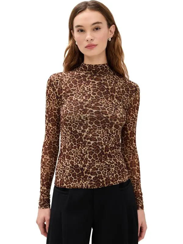 LA LIGNE Caro Print Top - Leopard