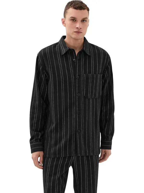 Isabel Marant Irudy Striped Overshirt - Black