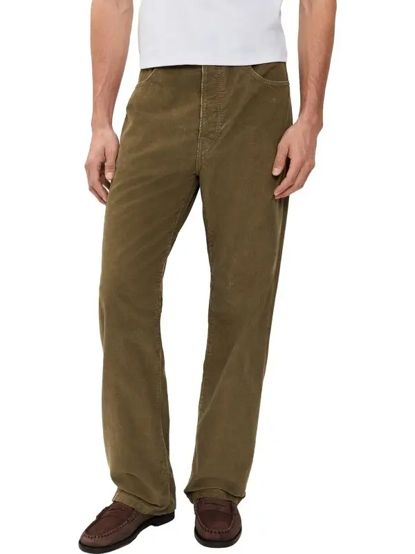JEANERICA Vega Straight Leg Corduroy Pants - Brown Corduroy
