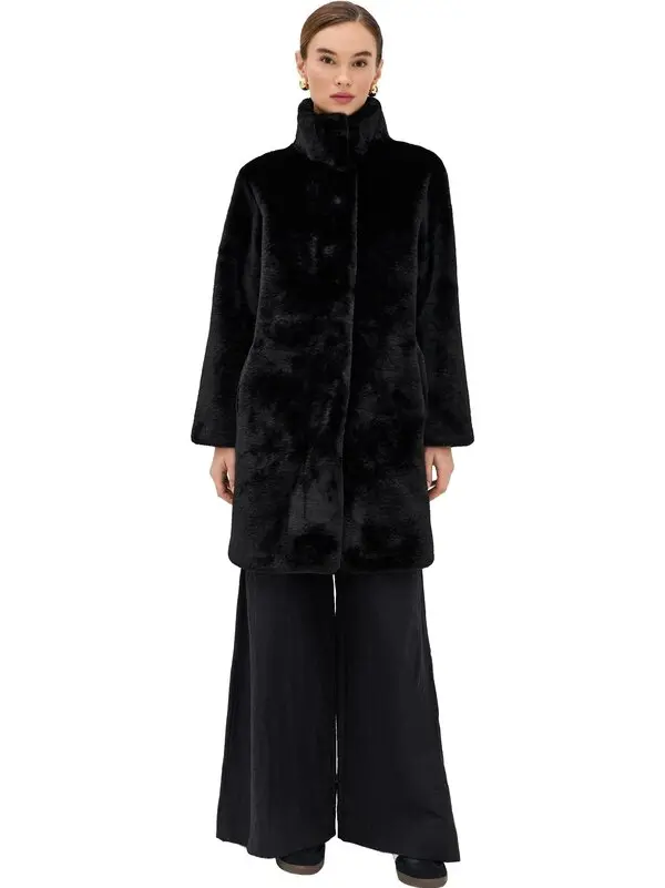 Apparis Blair Faux Fur Coat - Noir