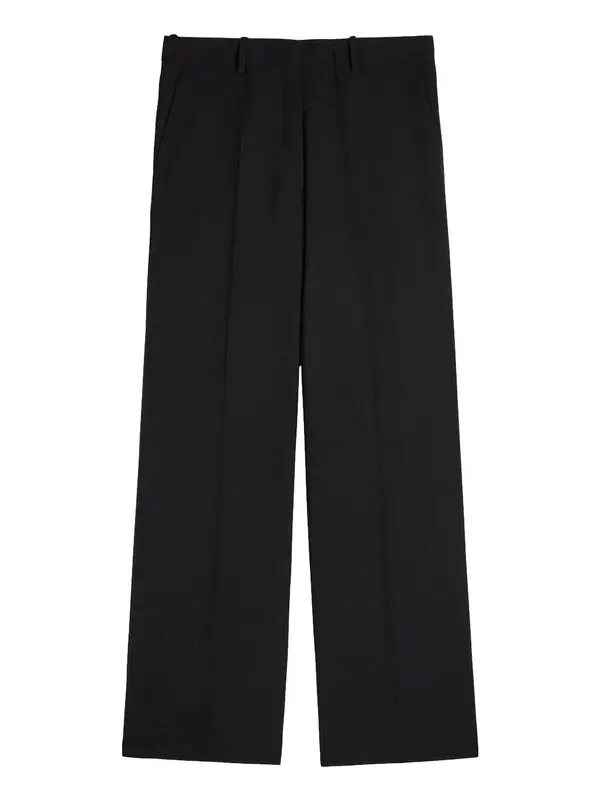 Calvin Klein Simone Wide-leg Wool Trousers - Black