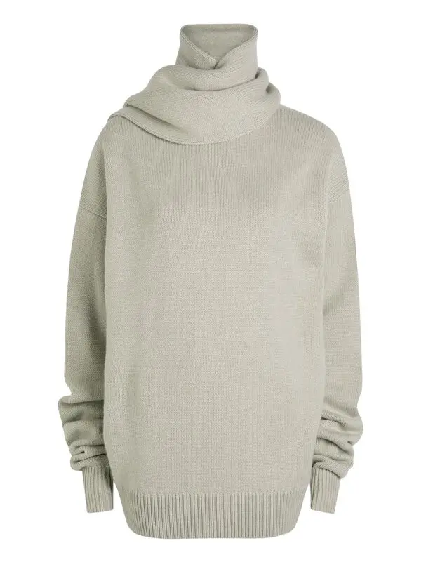 Calvin Klein Scarf-effect Cashmere Jumper - Ivory