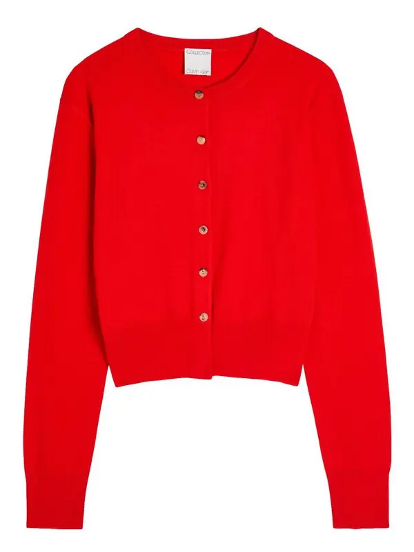 Calvin Klein Wool Cardigan - Red