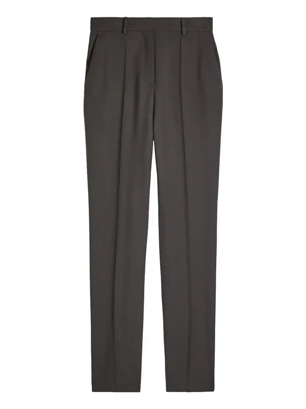 Calvin Klein Lucia Slim-leg Wool Trousers - Grey