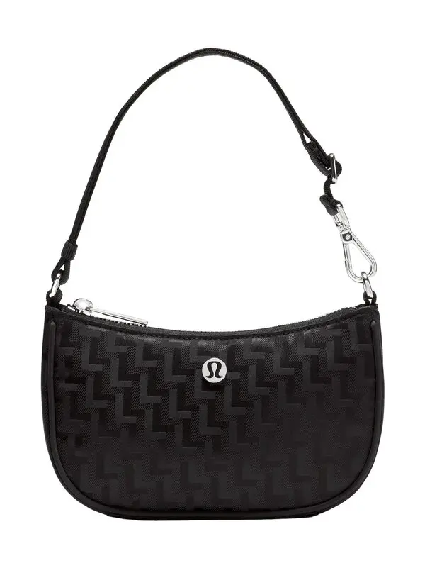 Lululemon City Essentials Mini Shoulder Bag - Lll Geo Pattern Jacquard Black/black/silver