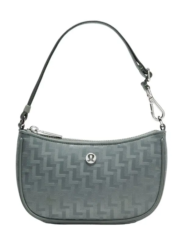 Lululemon City Essentials Mini Shoulder Bag - Lll Geo Pattern Jacquard Willow Leaf/willow Leaf/silver