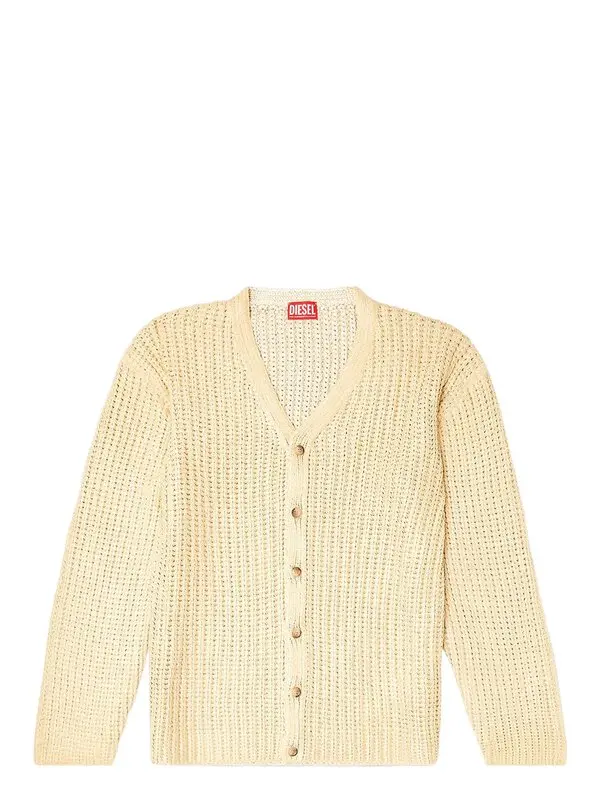 Diesel Foiled Knit Cardigan - Khaki