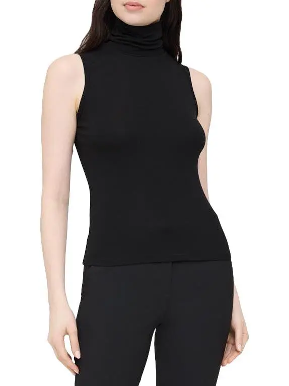 Theory Sleeveless Turtleneck Top - Blk