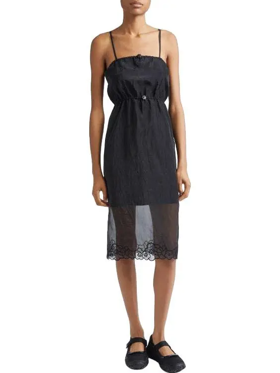 Cecilie Bahnsen Barr Liquid Myrtia Midi Dress - Black
