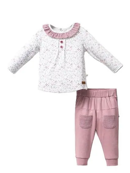 MOI NOI Flower Garden Outfit Set - Pink