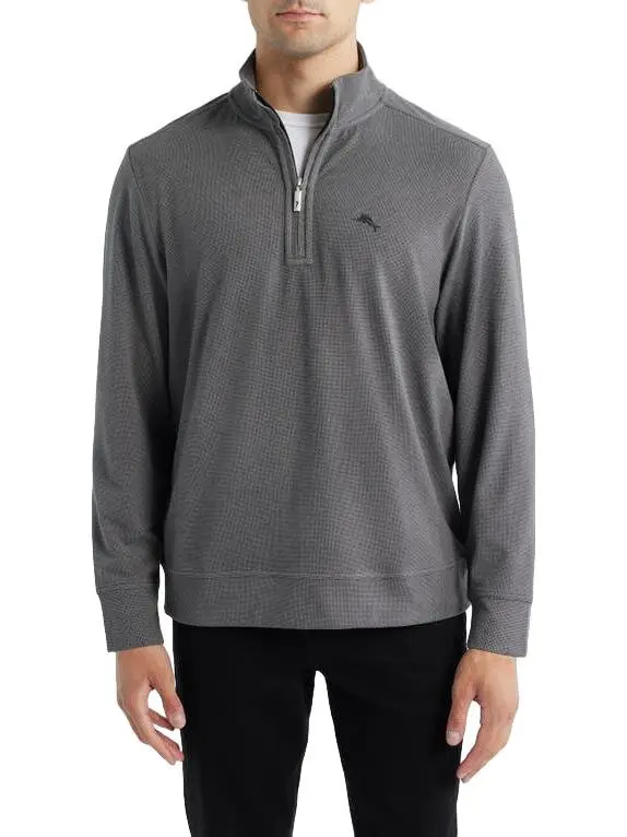 Tommy Bahama Brighton Point Half Zip Pullover - Carbon Grey