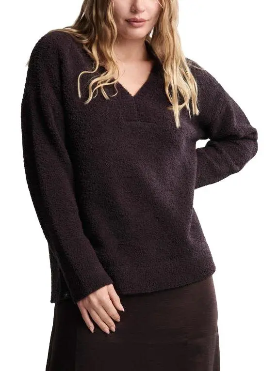 Barefoot Dreams Cozychic® V-neck Sweater - Umber