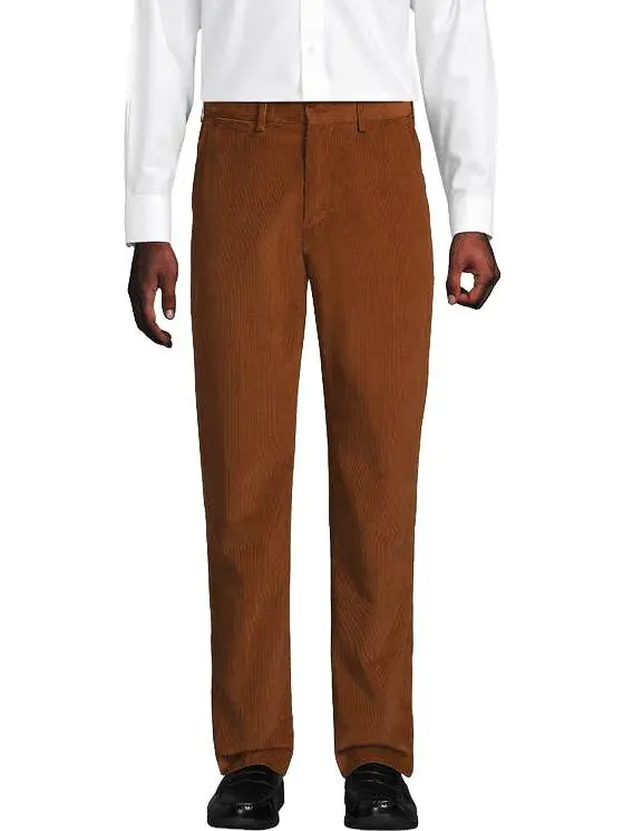 LANDS' END Corduroy Dress Pants - Rich Ginger Brown