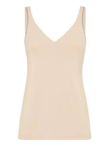 Brunello Cucinelli Jersey Top - Beige