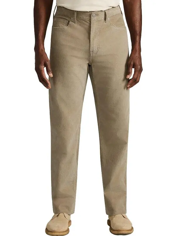 LANDS' END Corduroy Classic Fit 5 Pocket Pant - Khaki
