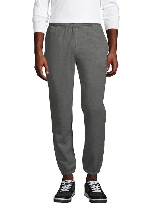 LANDS' END Serious Sweats High Pile Lined Pant - Pewter Heather