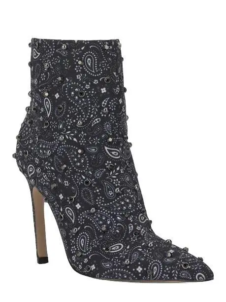 Jessica Simpson Wilonix Pointed Toe Bootie - Midnight/white Paisley