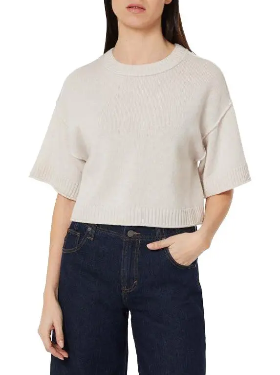 Habitual Crewneck Cropped Sweater - Oatmeal