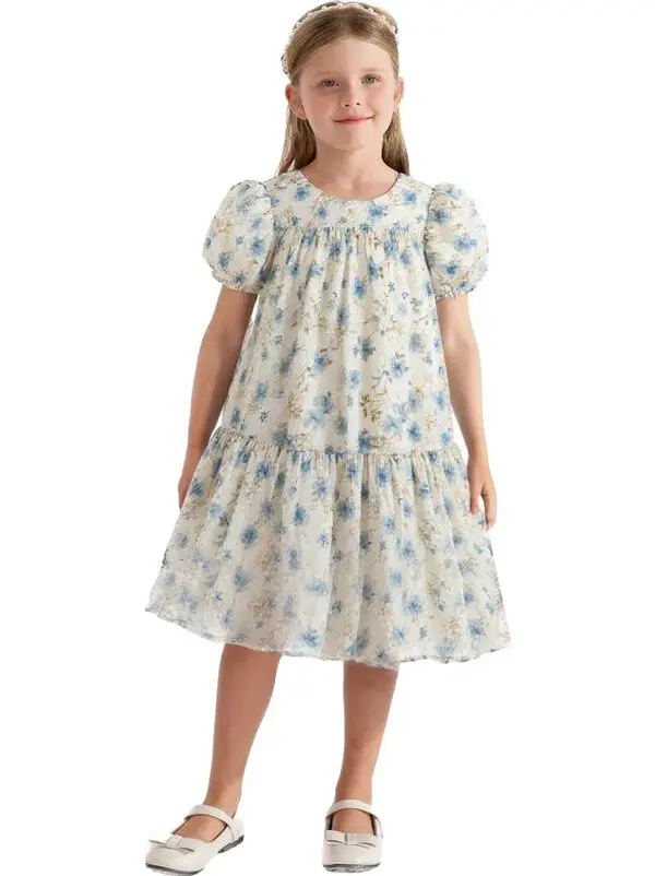 SWEET CACTUS Vienna Floral Dress - Blue