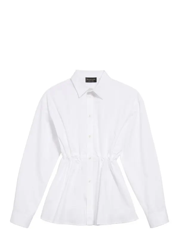 Balenciaga Hourglass Shirt Dress - White