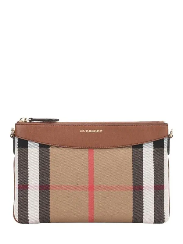 Burberry House Check Peyton Crossbody Bag - Tan