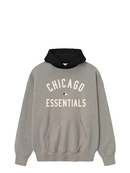 Fear Of God Essentials White Sox Sport Hoodie - Concrete Heather/black