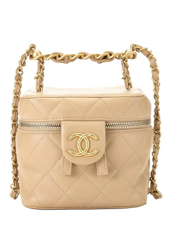 Chanel Lambskin Vanity - Beige