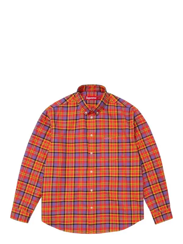 Supreme Plaid Flannel Shirt - Orange