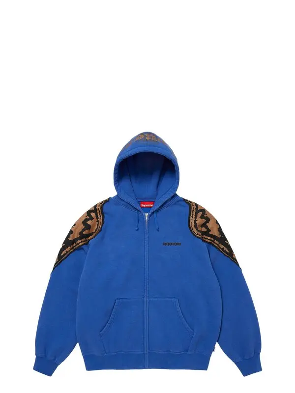 Supreme Wings Zip-up Hooded Sweatshirt - Blue