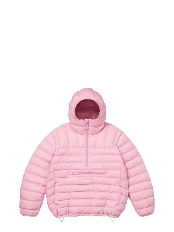 Supreme Micro Down Half Zip Hooded Pullover - Pink