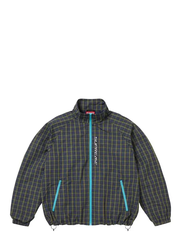 Supreme Plaid Track Jacket - Blue