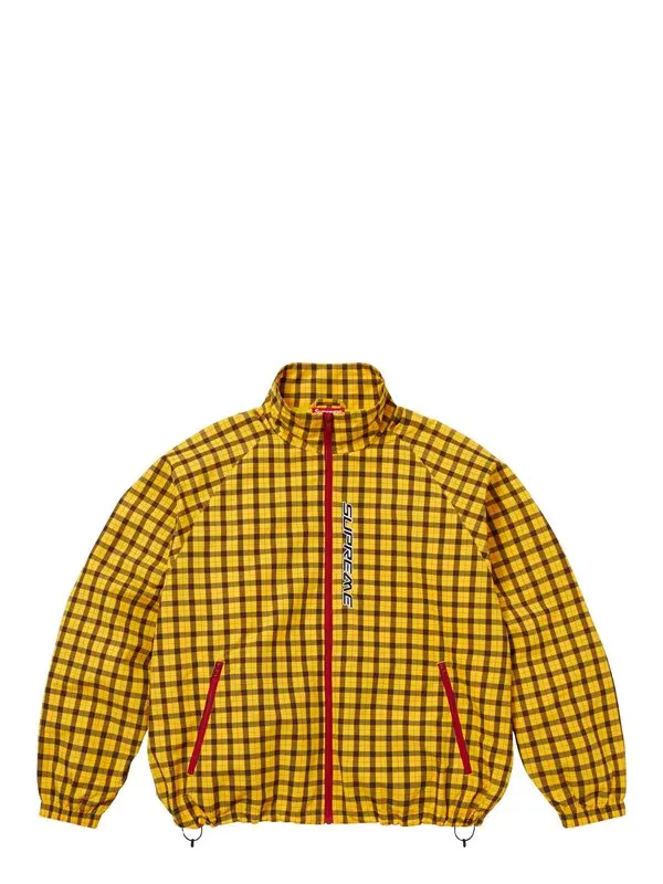 Supreme Plaid Track Jacket - Yellow