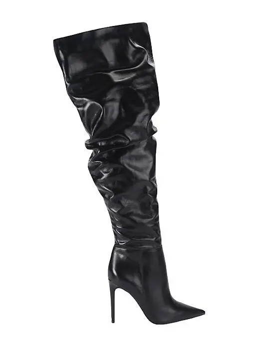 Carvela Eterno Slouch Leather Over-the-knee Boots - Black