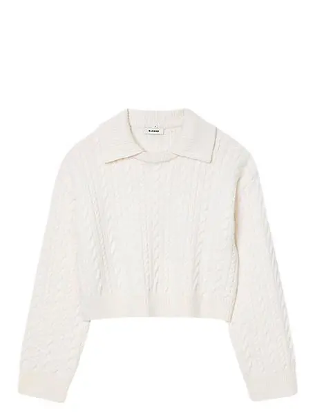 Sandro Cable-knit Wool Jumper - Ecru