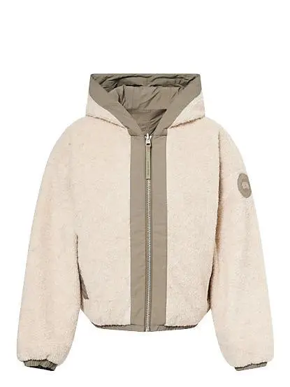 Canada Goose Alberni Reversible Fleece Bomber Jacket - Light Tan