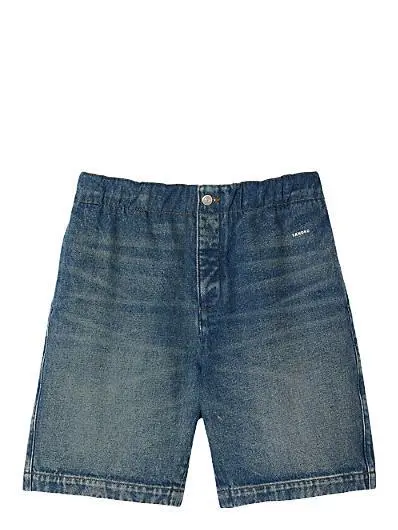 Sandro Elasticated-waist Denim Shorts - Blue Vintage - Denim