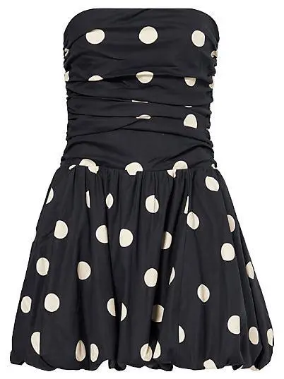 REFORMATION Clea Polka-dot Mini Dress - Moon Dot