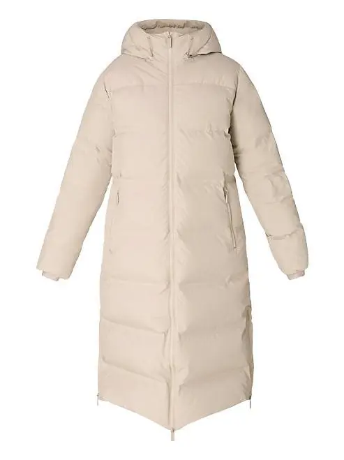Sweaty Betty Nimbus Longline Shell Coat - Dusk Beige