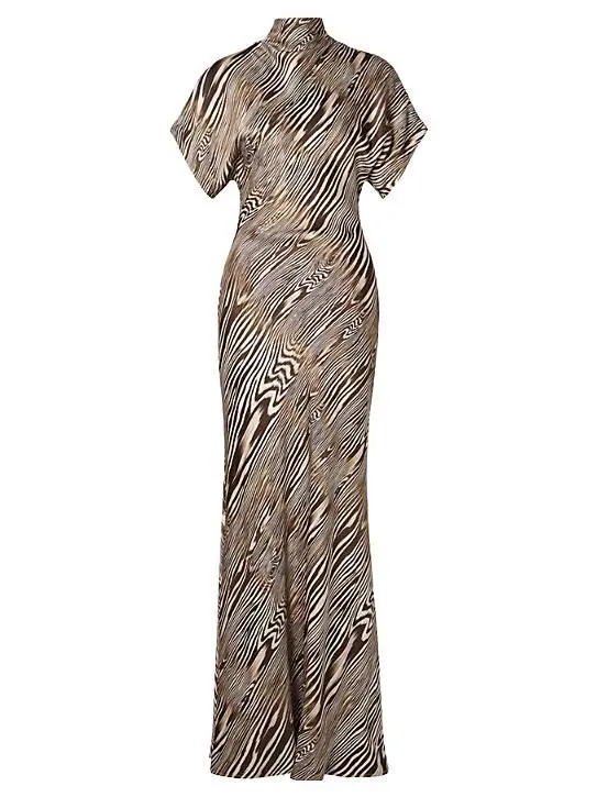 MALINA Alivia Maxi Dress - Moire