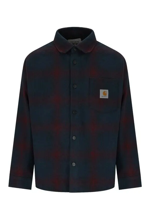 Carhartt Work In Progress Brennan Check Teal Shirt Jacket - Green