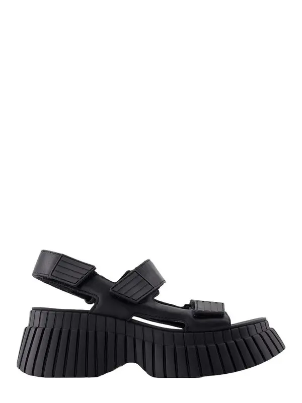 Camper Bcn Leather Sandals - Black