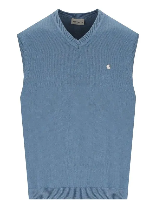 Carhartt Work In Progress Madison Knitted Vest - Blue