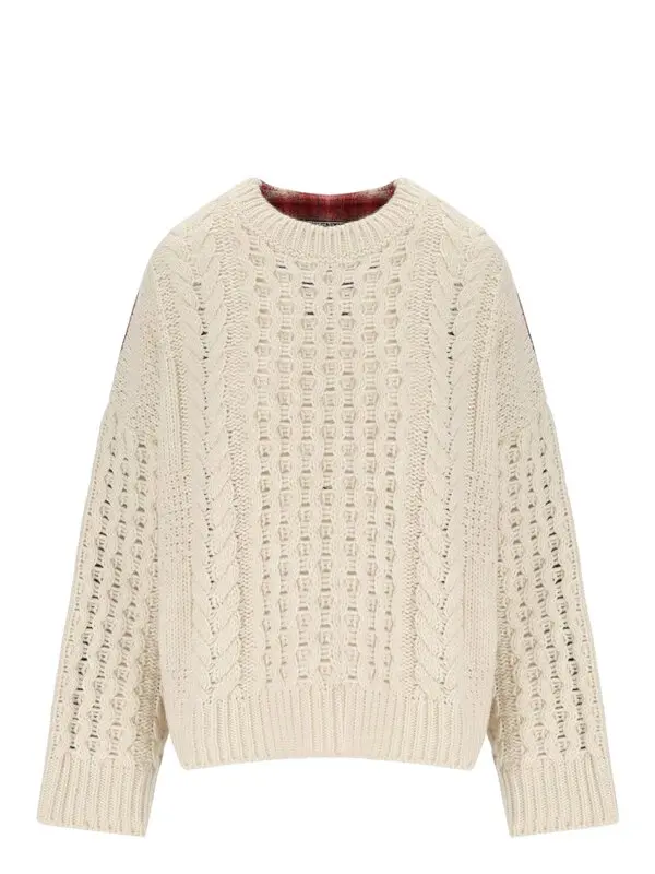 Essentiel Antwerp Iface Crewneck Sweater - White